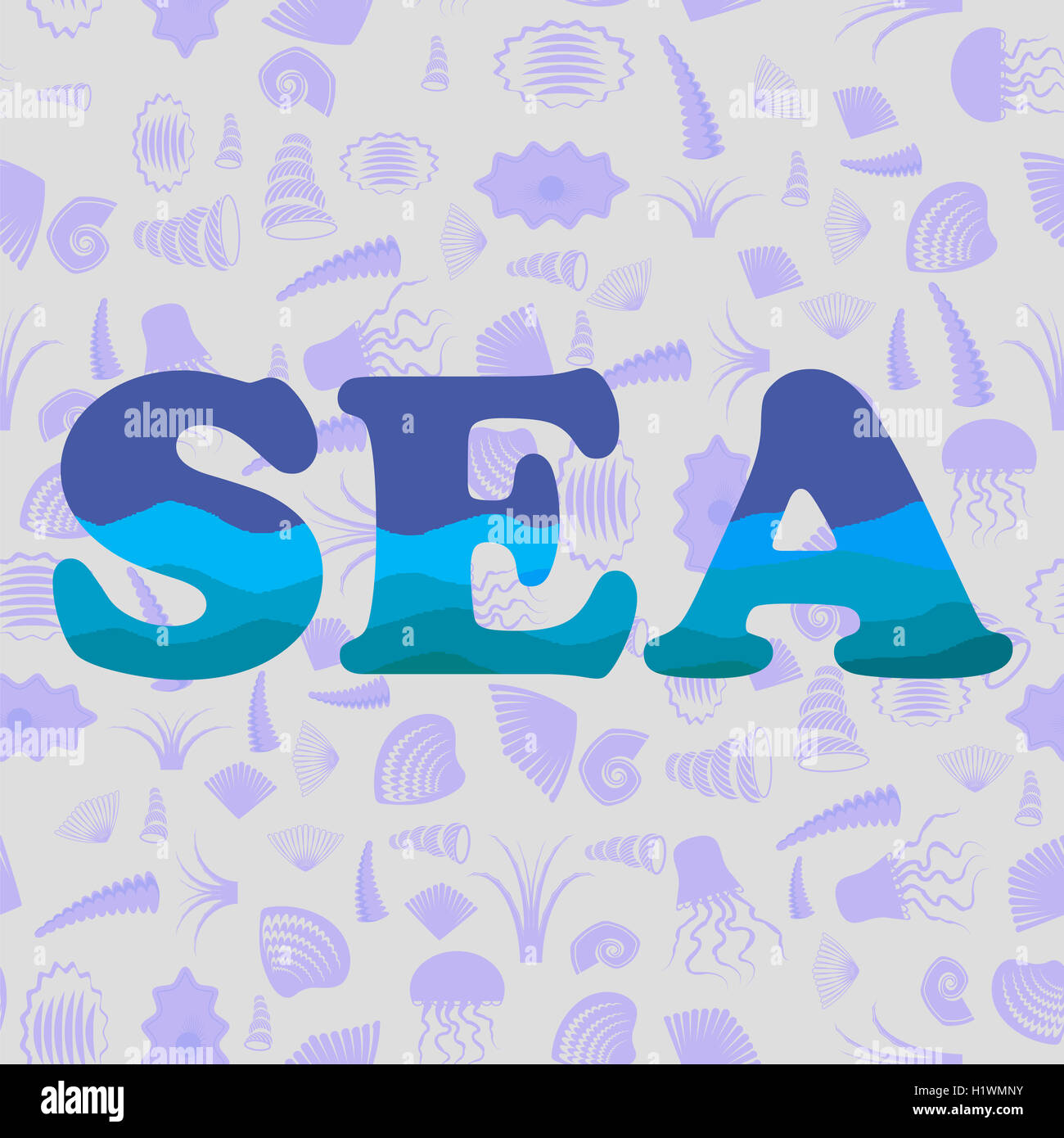 Sea shell silhouette hi-res stock photography and images - Alamy