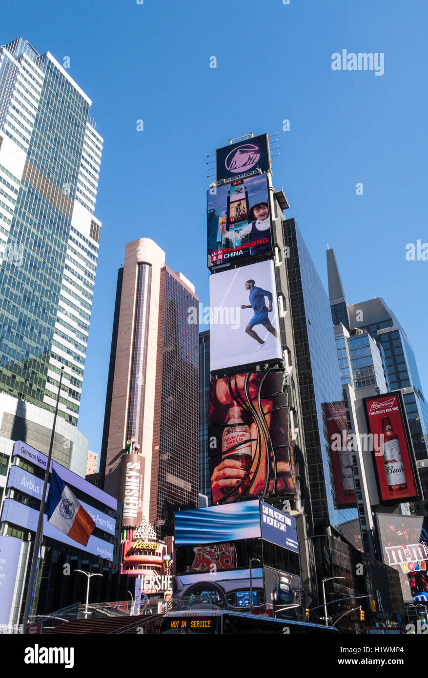 Times Square Advertising and Buildings, NYC Stock Photo - Alamy