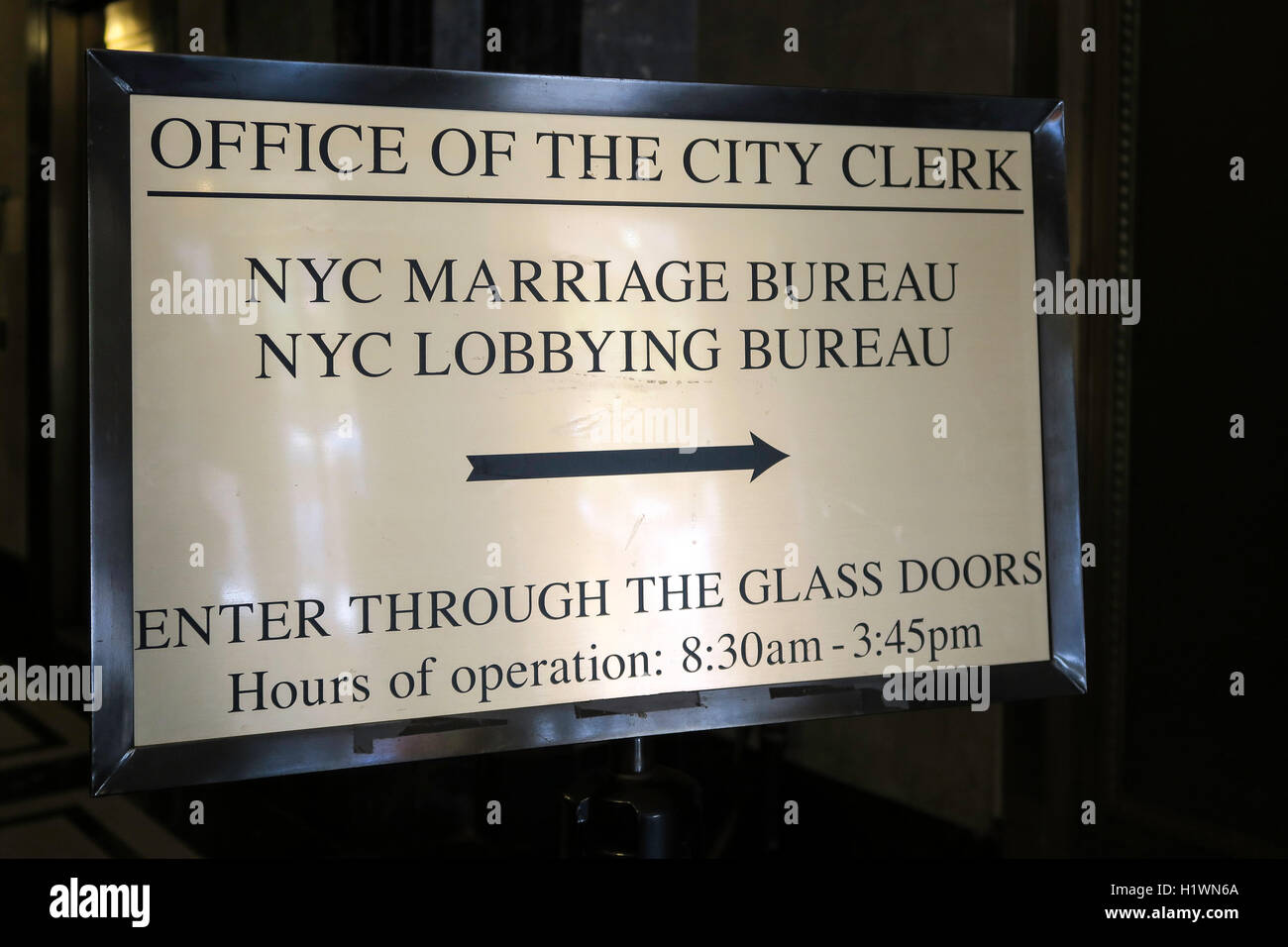 Sign office interior hi-res stock photography and images - Alamy