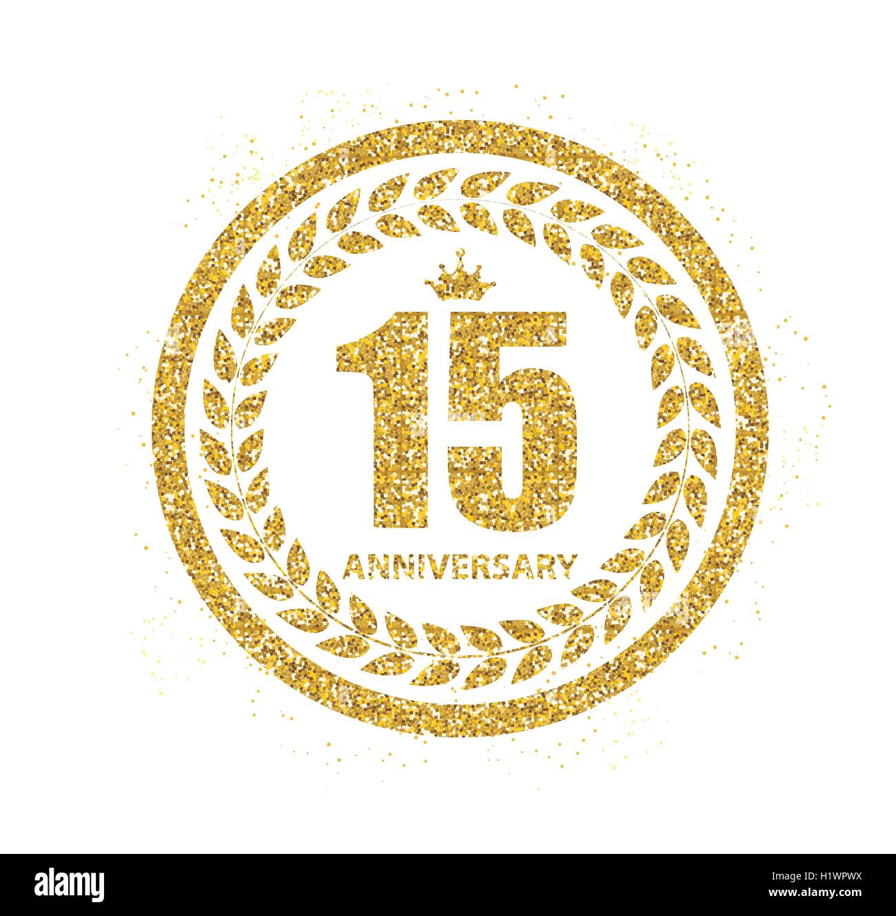Template Logo 15 Years Anniversary Vector Illustration Stock Vector ...
