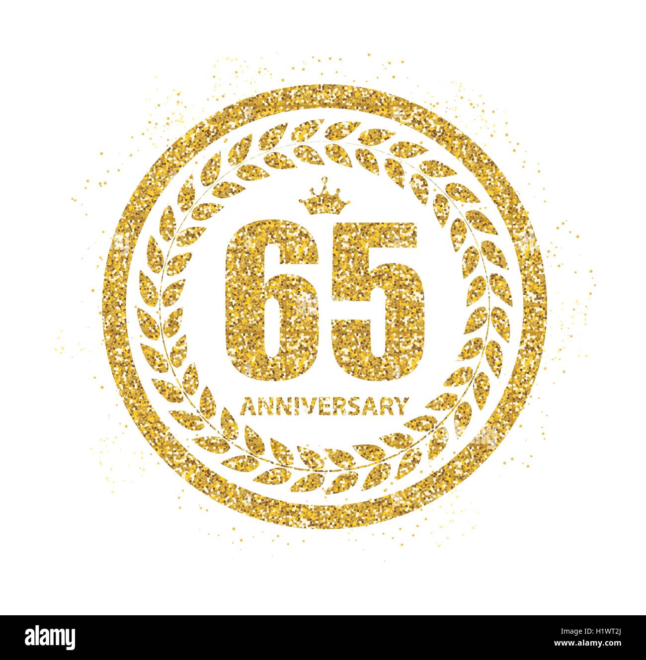Template Logo 65 Years Anniversary Vector Illustration Stock Vector ...