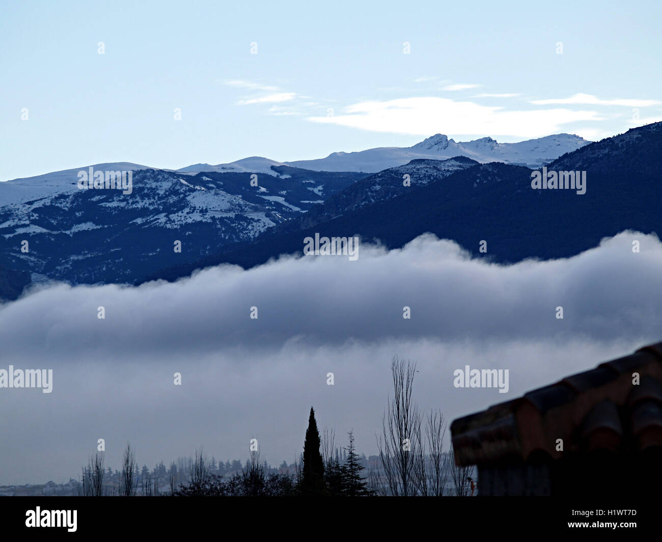 misty day landscape Stock Photo - Alamy