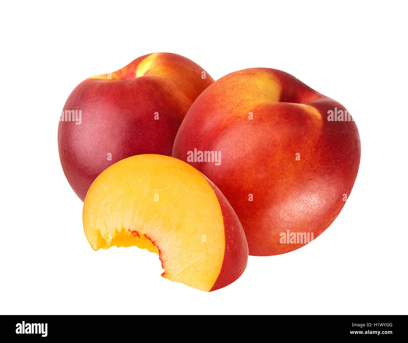 Nectarine isolated on white Stock Photo - Alamy