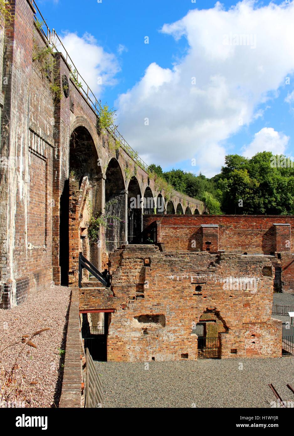 The remains of the Iron Industry in Telford's Iron Bridge Gorge Stock ...