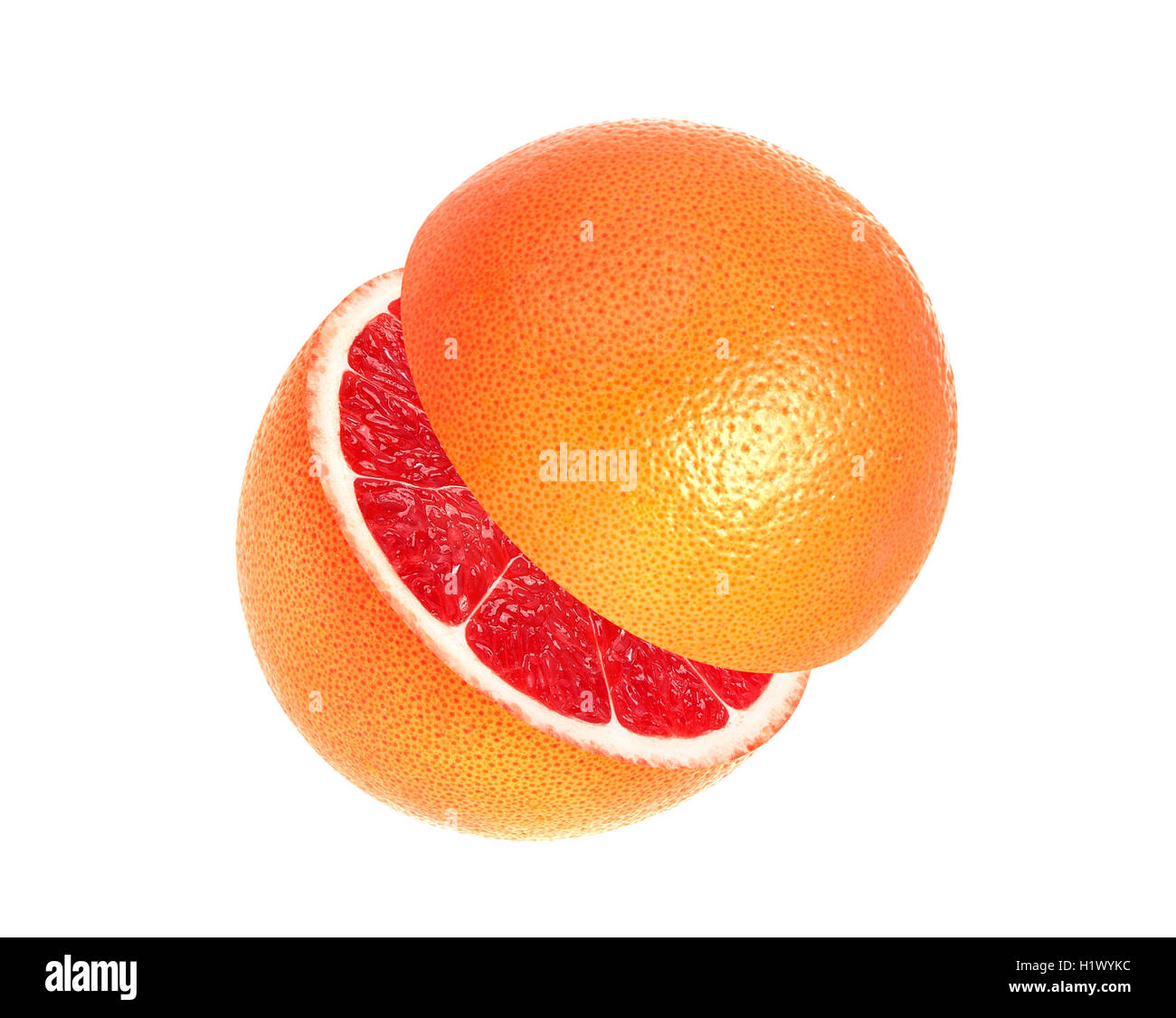 Red grapefruit clipping path Cut Out Stock Images & Pictures - Alamy