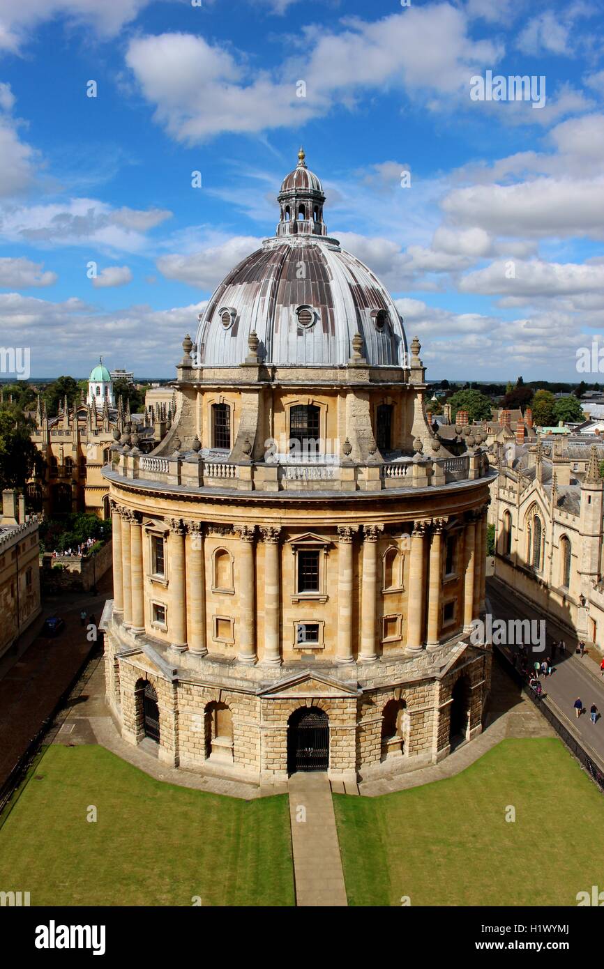 Panoramic views of the Radcliffe Camera from St. Mary's Church Stock ...