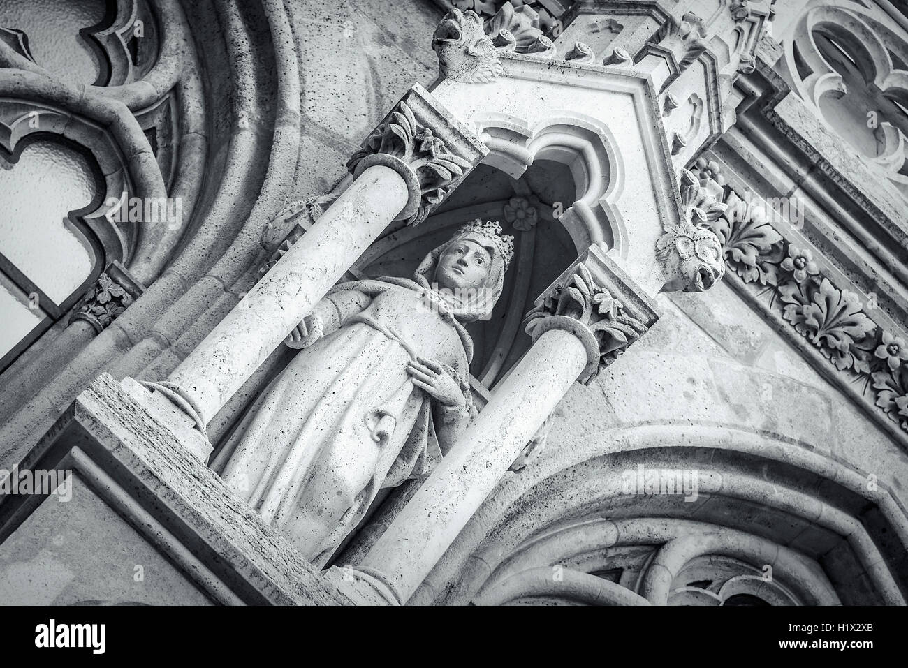 Medieval of gothic sculpting of the temple, close-up Stock Photo - Alamy