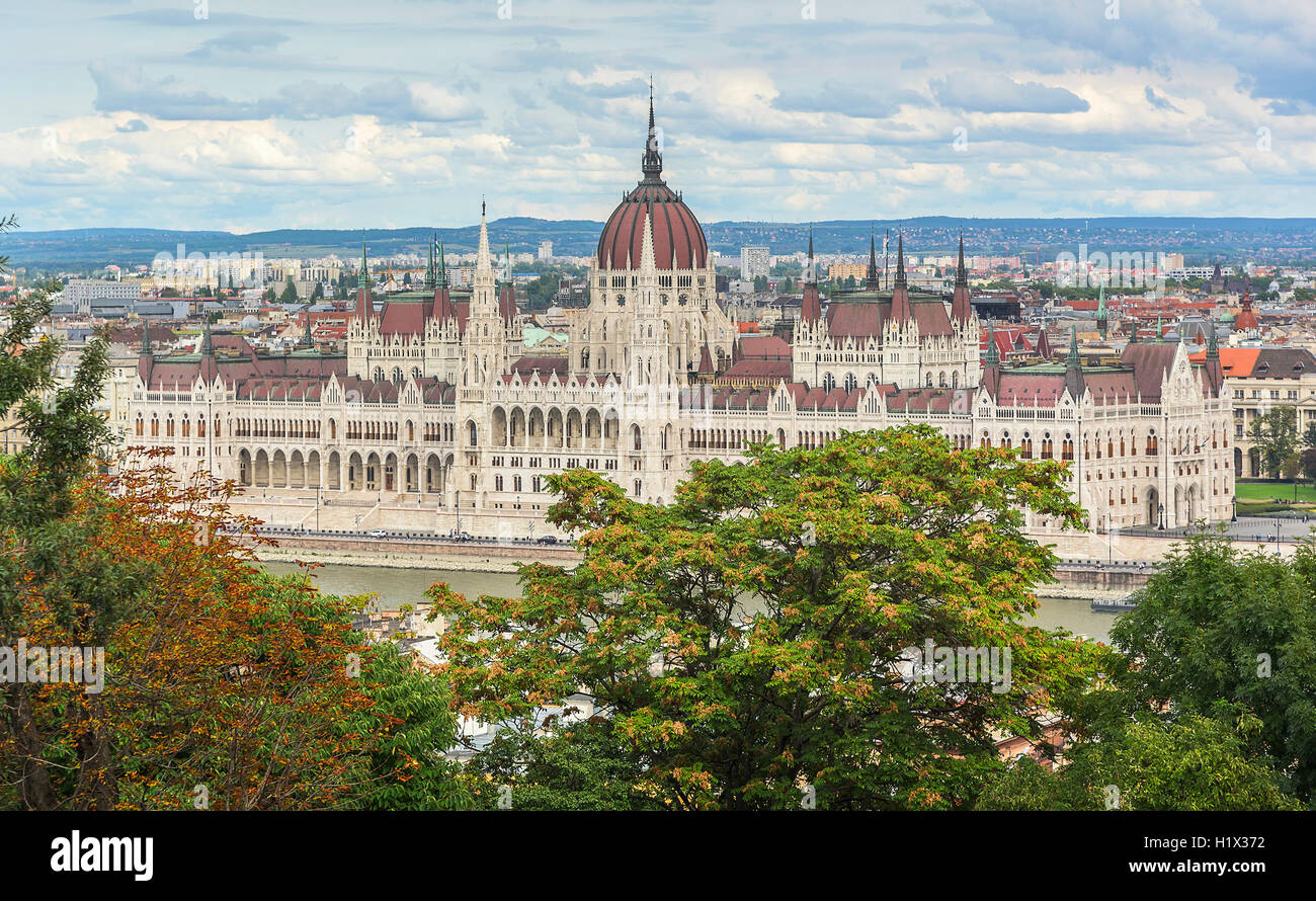 Parliament of Hungary in Budapest. Top view Stock Photo - Alamy