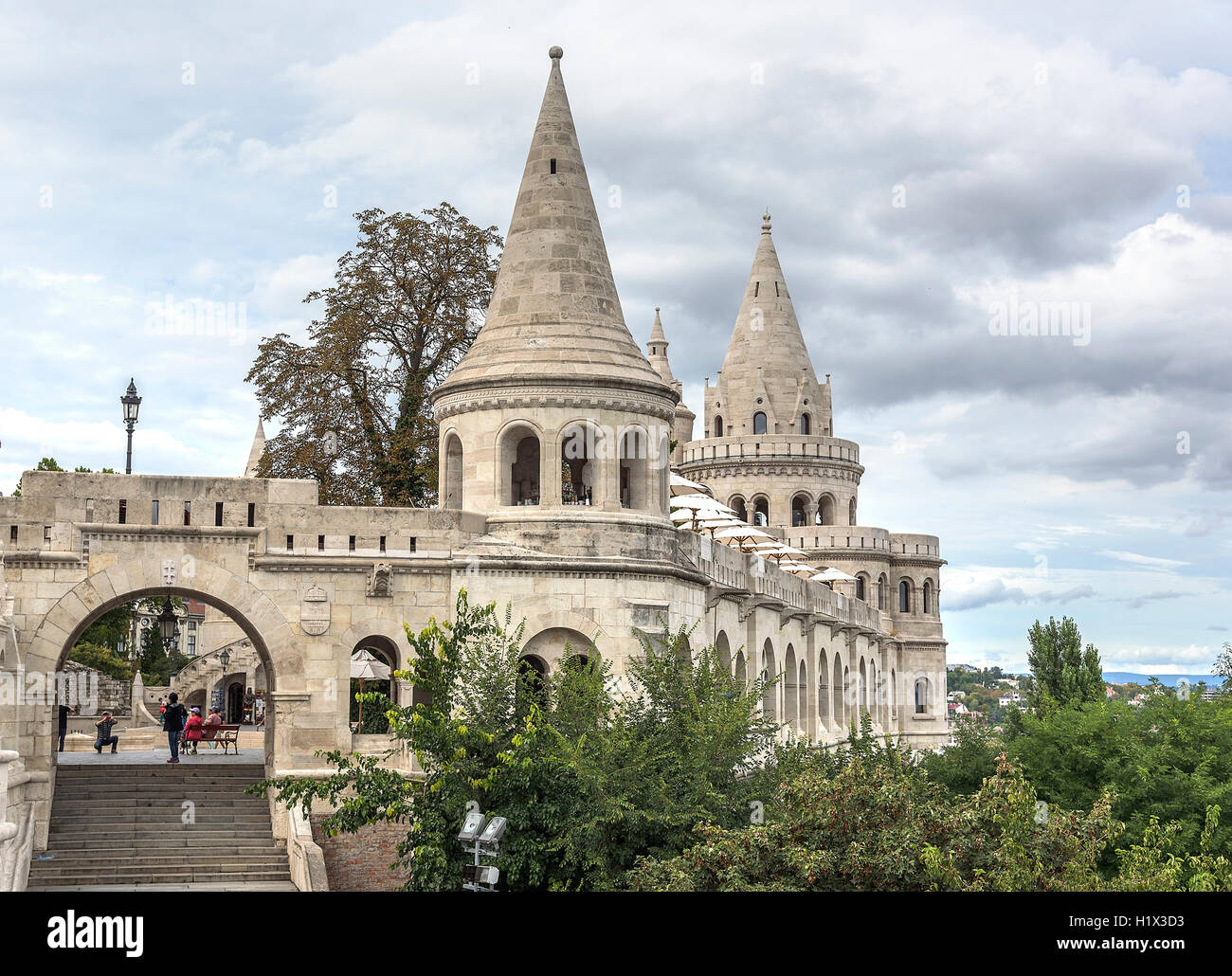 Ancient architectural building Fishermens Bastion in Budapest, Hungary ...