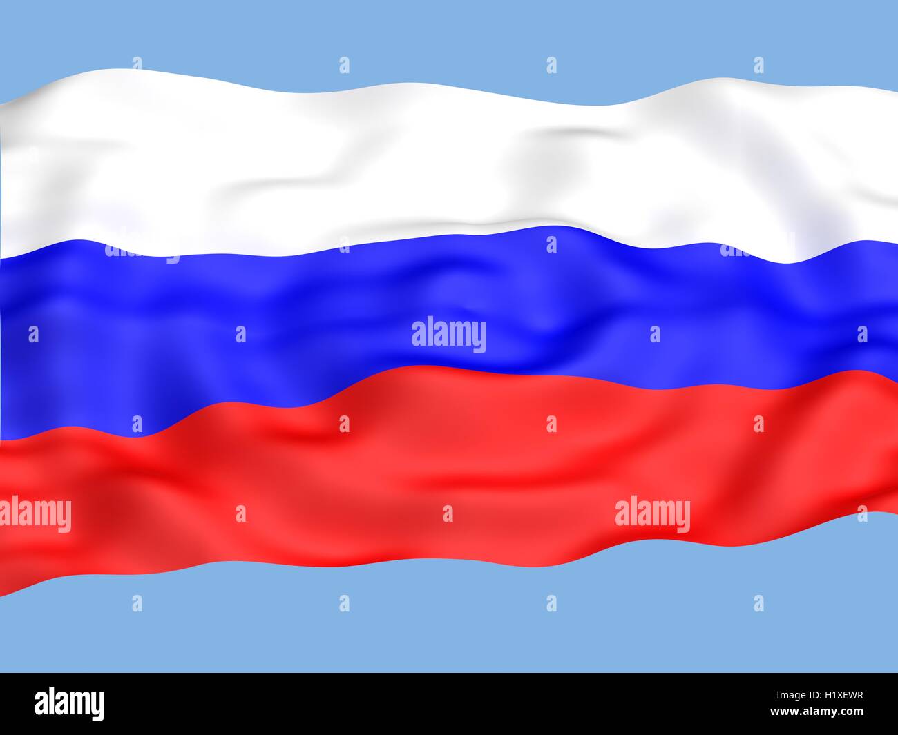 Flag of russia waving in the wind Stock Photo - Alamy