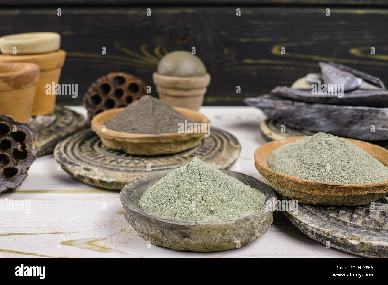 Ochre clay powder and mud hi-res stock photography and images - Alamy