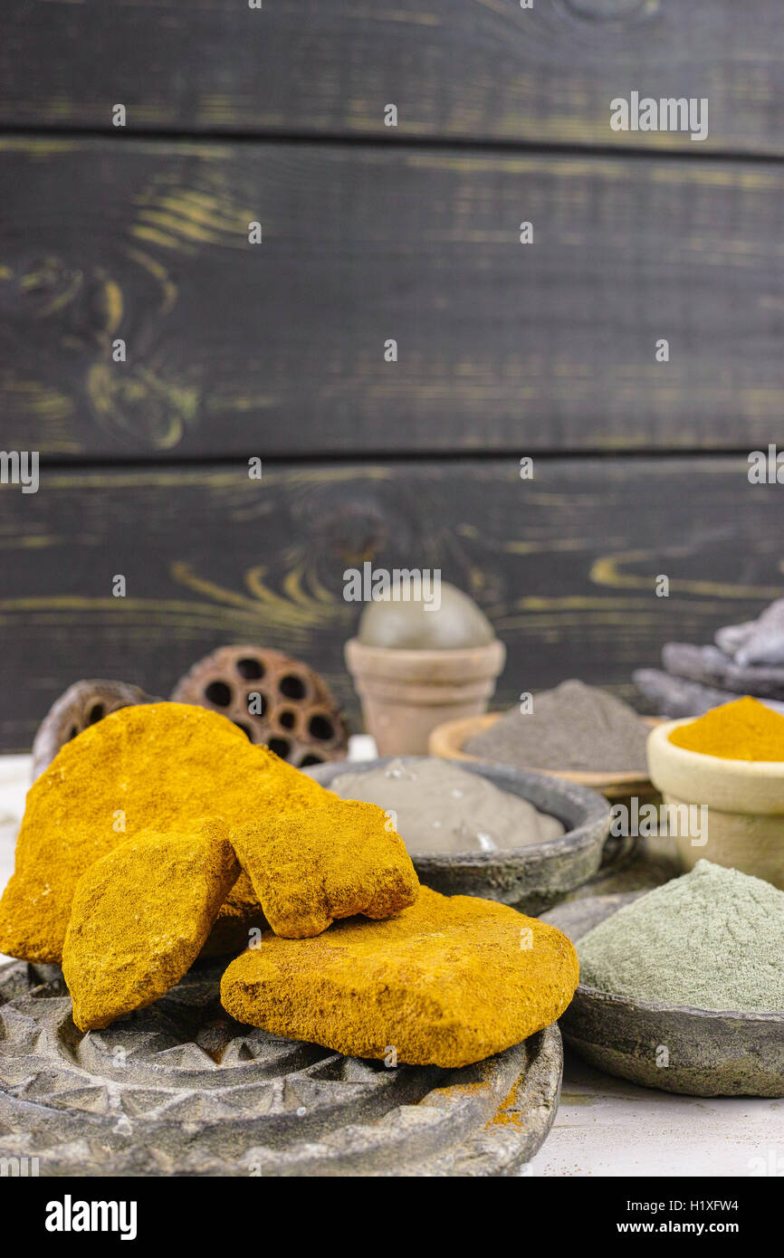 Ochre clay powder and mud hi-res stock photography and images - Alamy