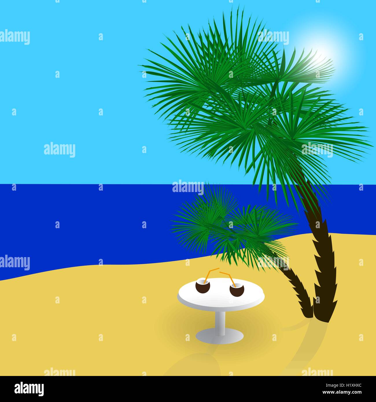 Bush in sea Stock Vector Images - Alamy