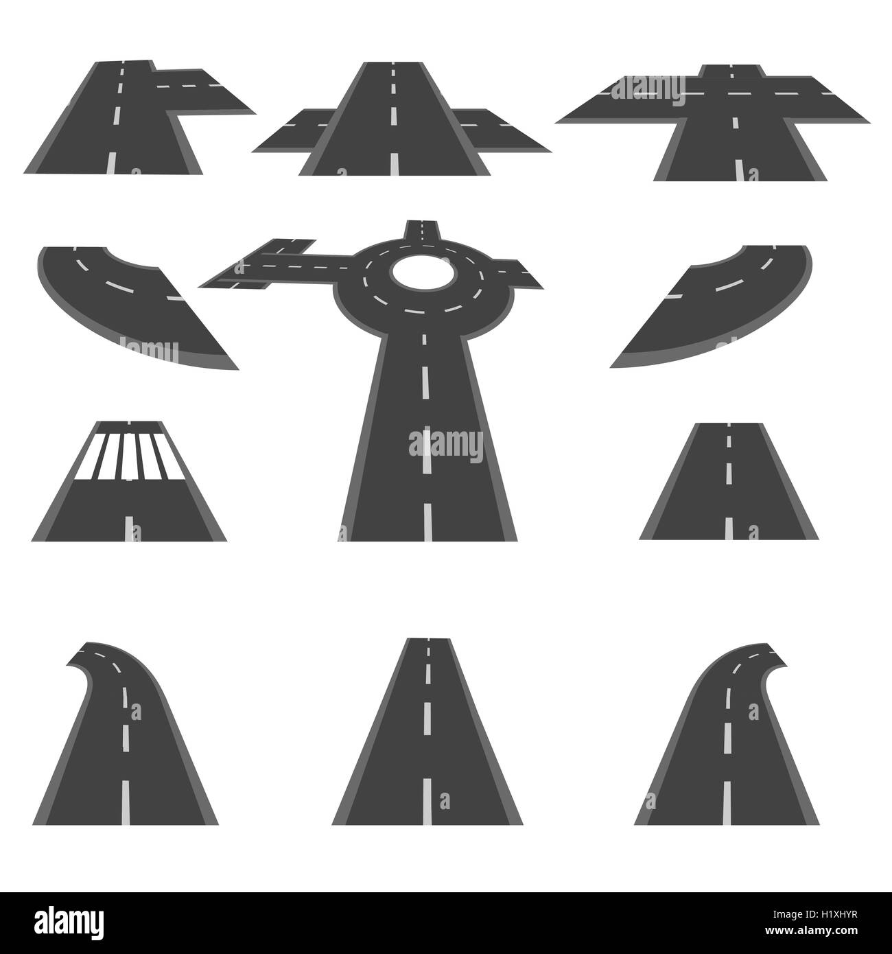 Roundabout top view Cut Out Stock Images & Pictures - Alamy