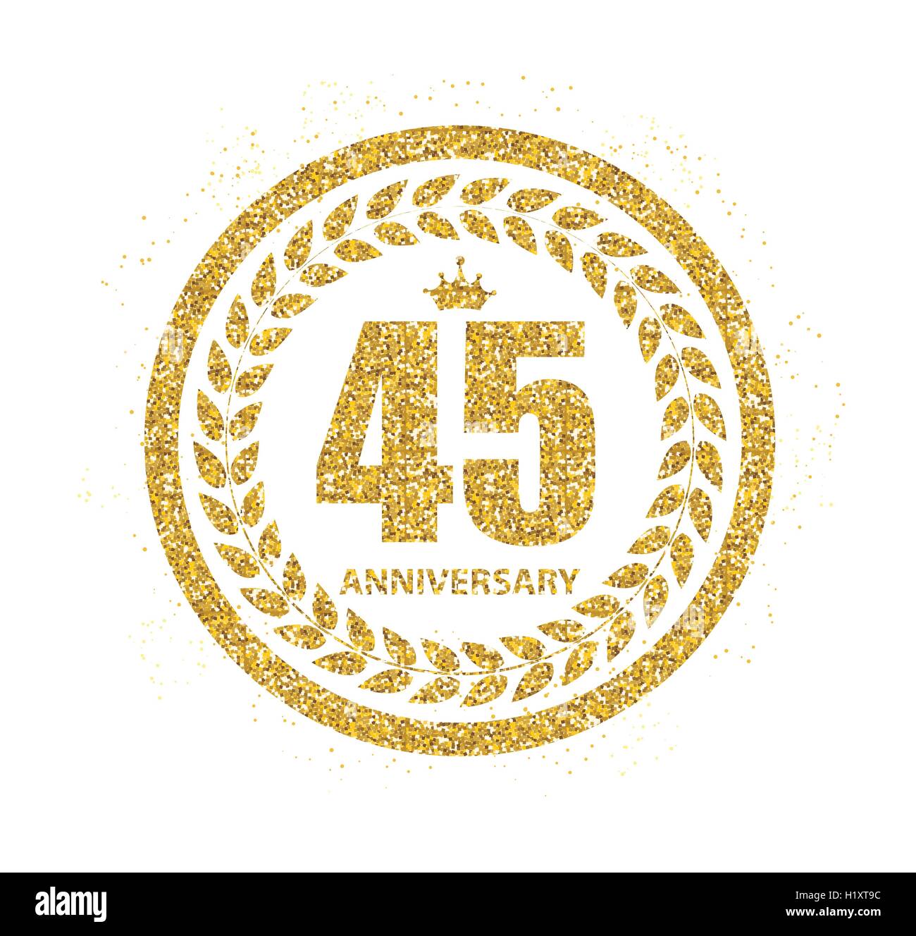Template Logo 45 Years Anniversary Vector Illustration Stock Vector ...