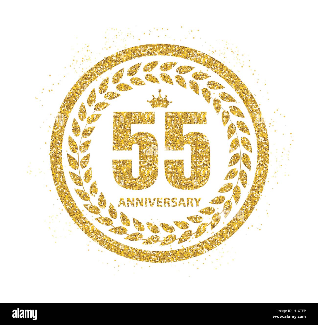 55 years birthday logo Stock Vector Images - Alamy