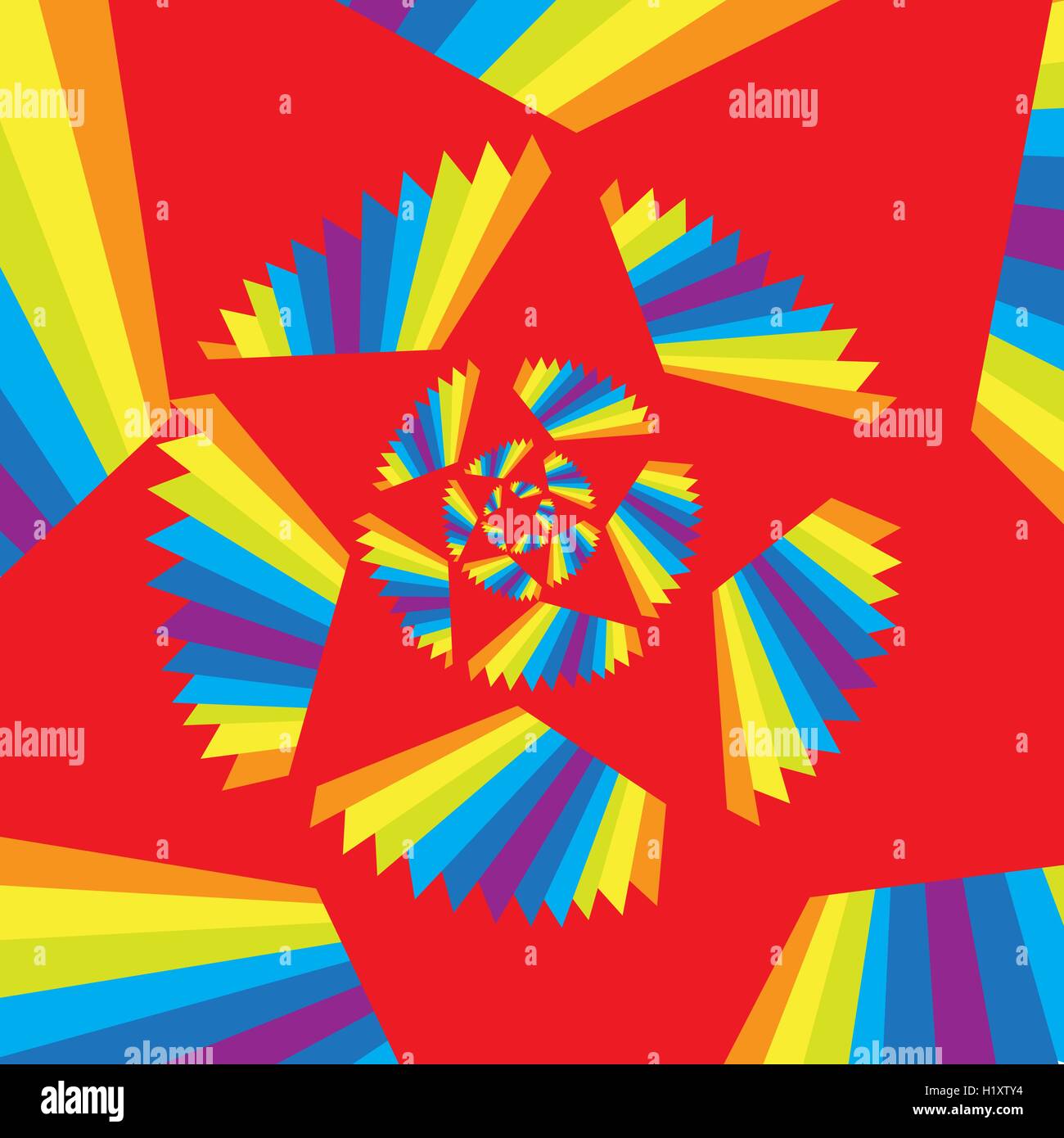 Colorful Abstract Psychedelic Art Background. Vector Illustratio Stock ...