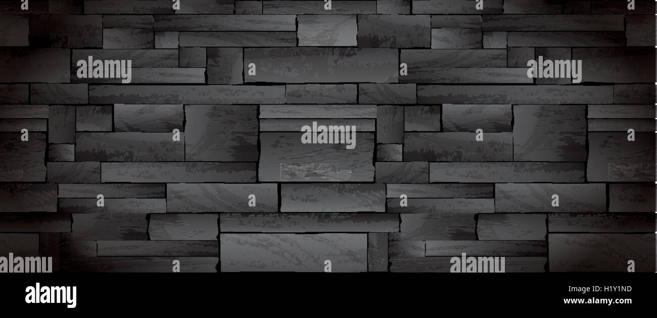 Stone wall banner full vector texture background Stock Vector Image ...