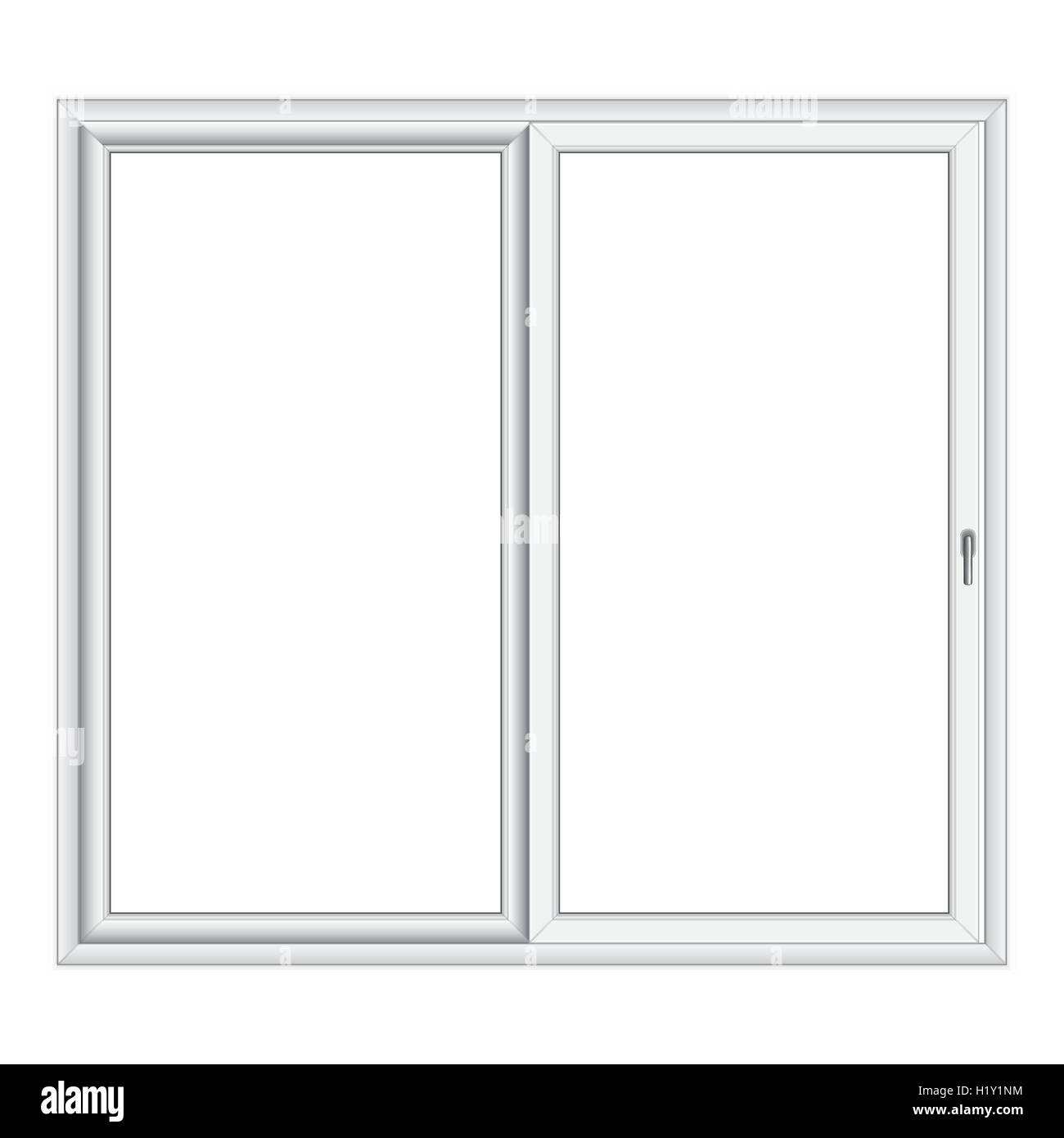 White PVC vector bay window isolated on white background Stock Vector ...