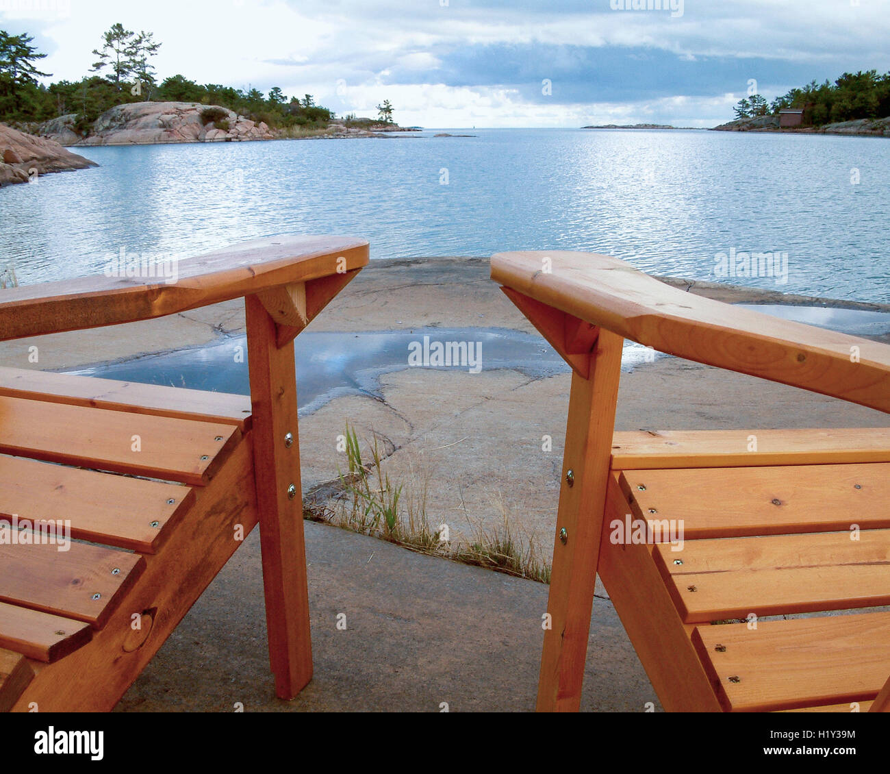 Chairs with a view Stock Photo - Alamy
