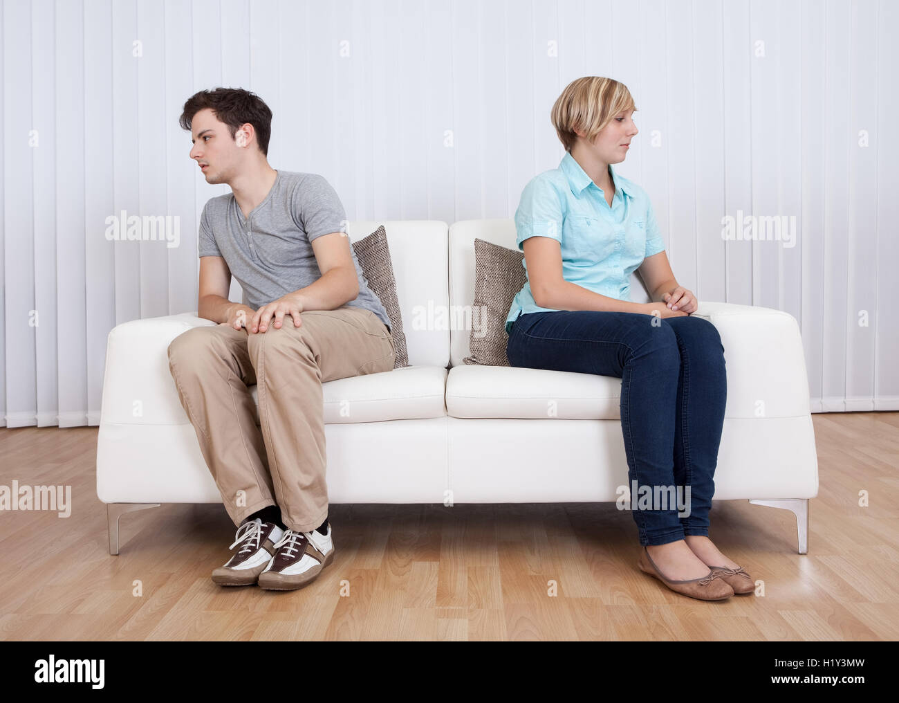 Brother and sister arguing Stock Photo - Alamy