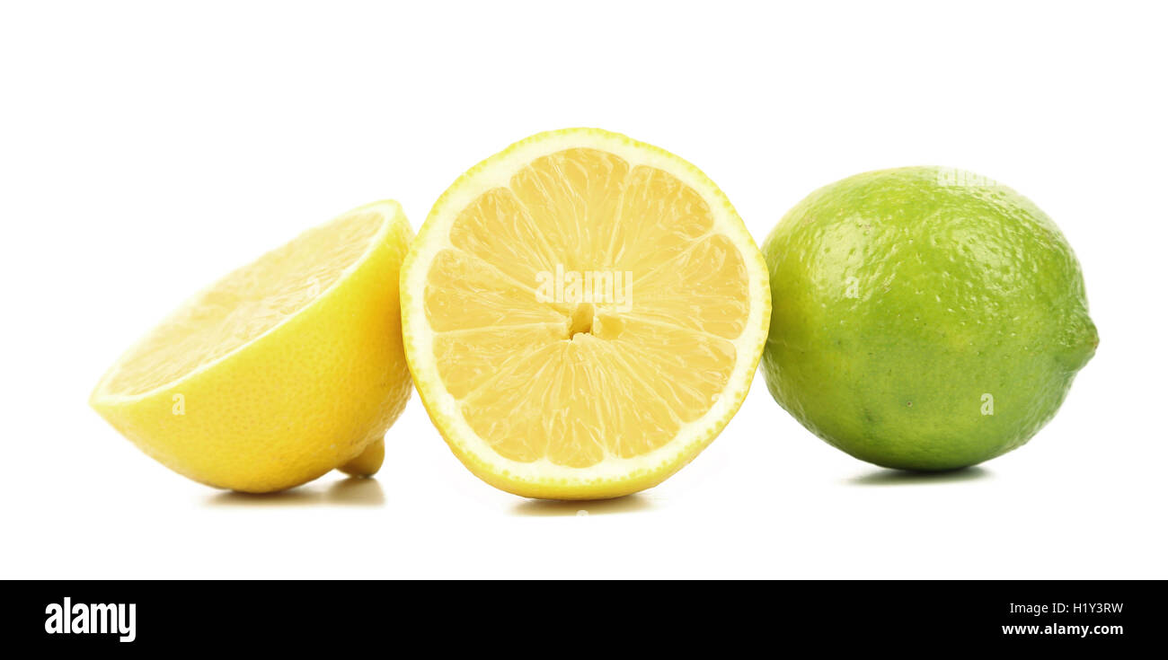 Lime and lemon slices Stock Photo - Alamy