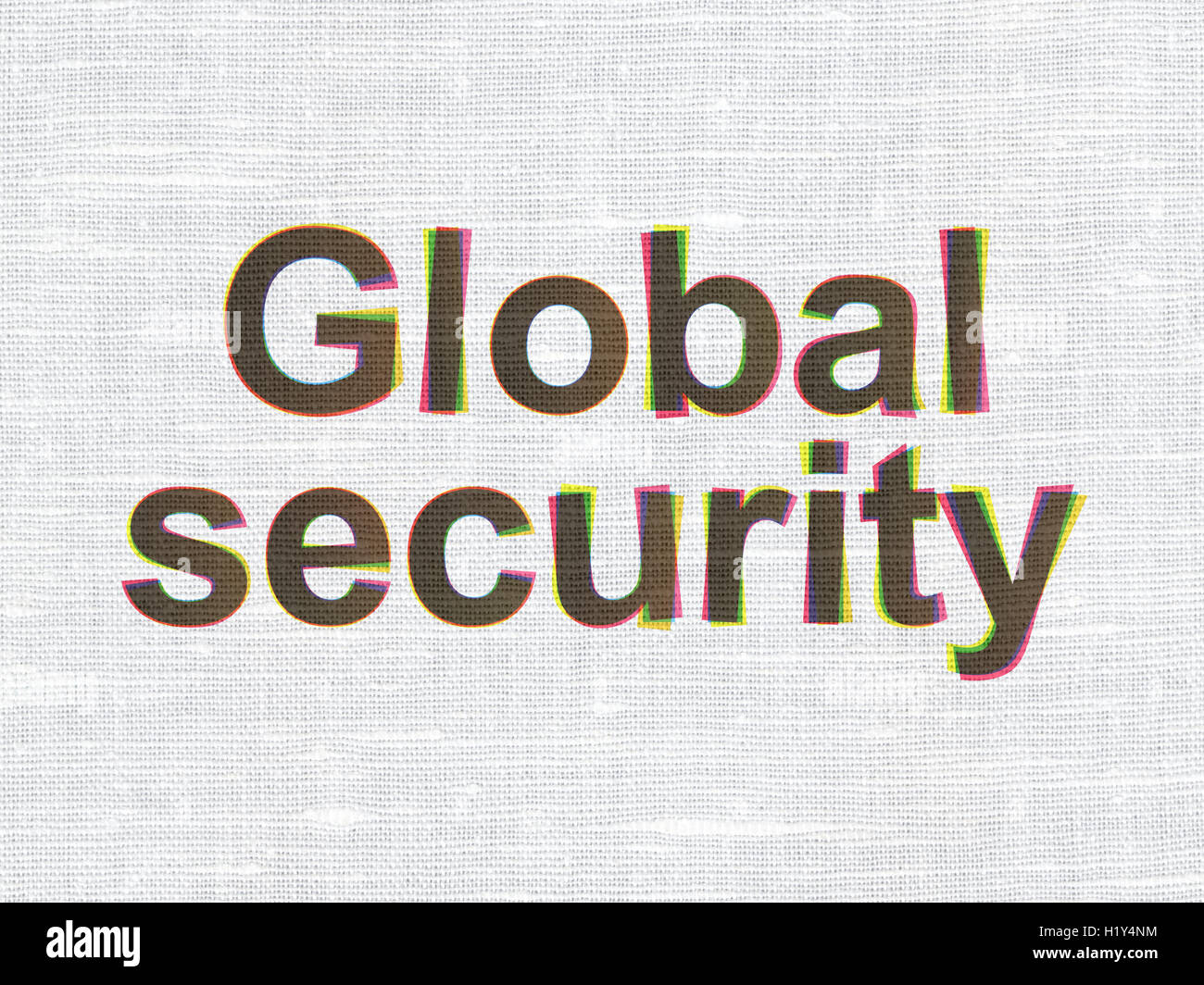 Security concept: Global Security on fabric texture background Stock ...