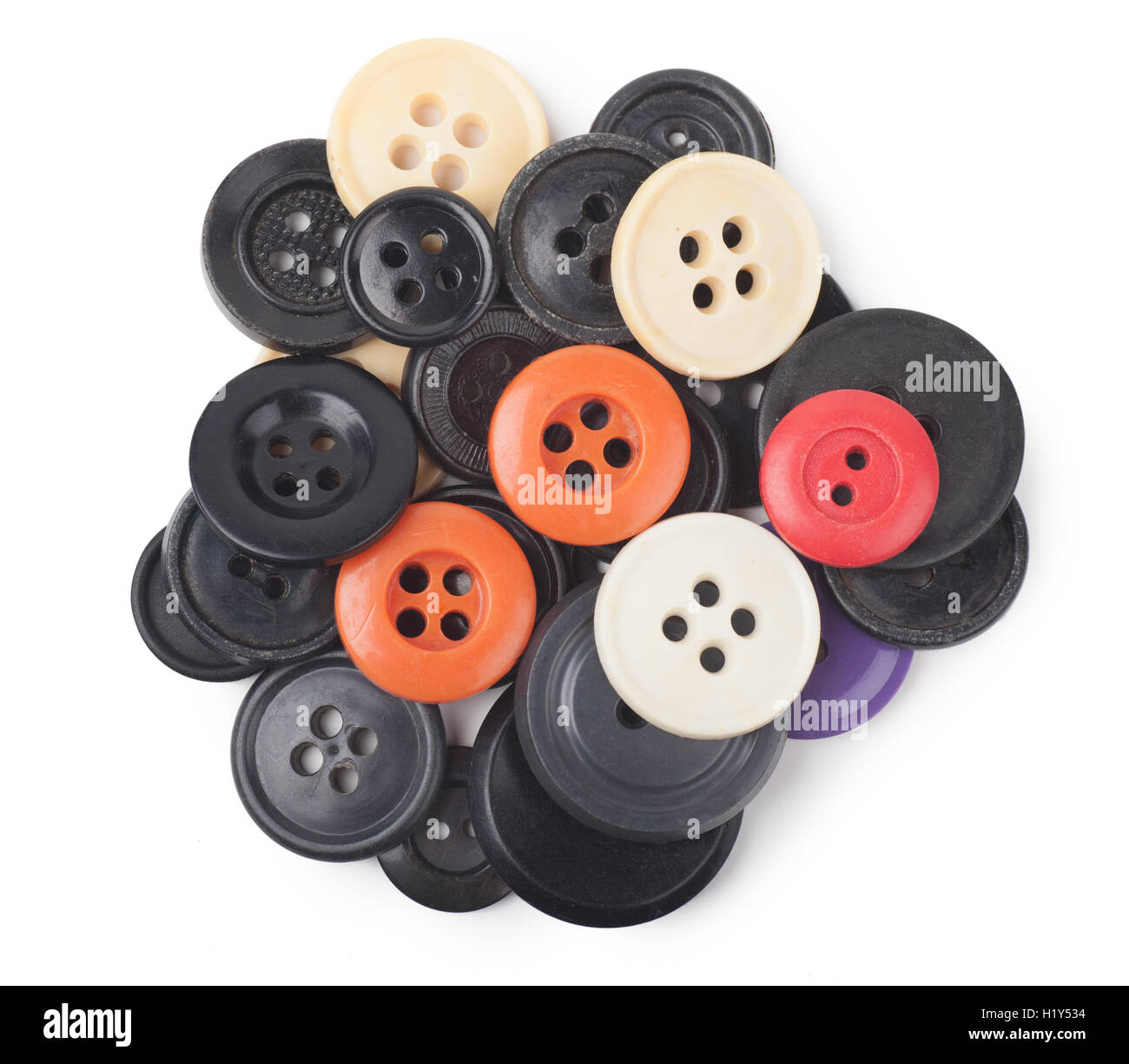 Old fashioned buttons Cut Out Stock Images & Pictures - Alamy