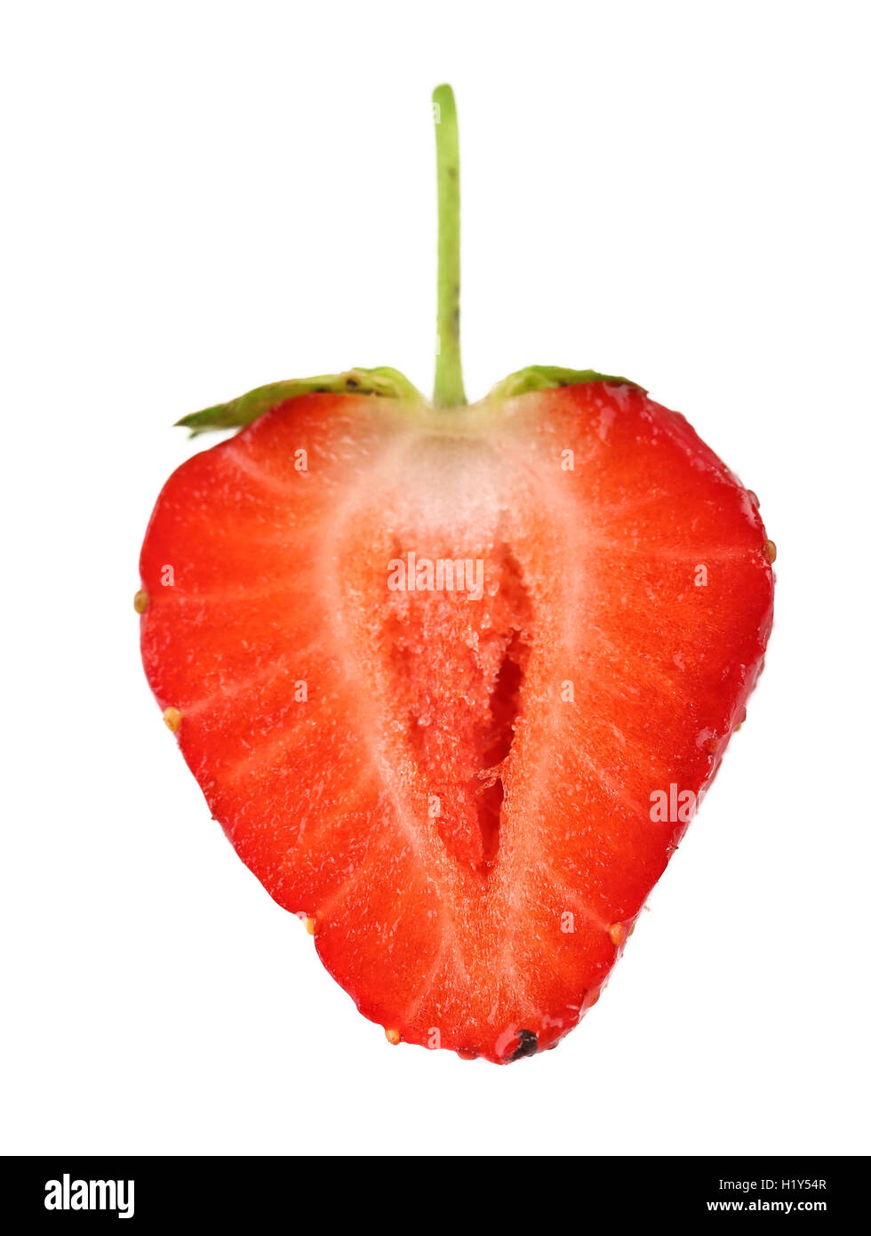 Close up half of strawberry Stock Photo - Alamy