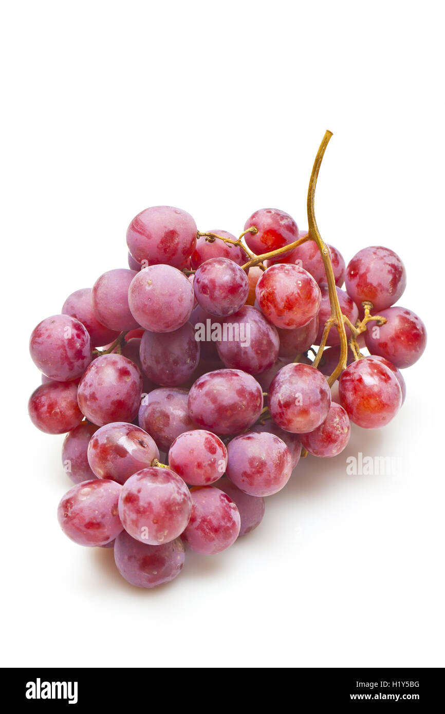 Red grapes isolated on white Stock Photo - Alamy
