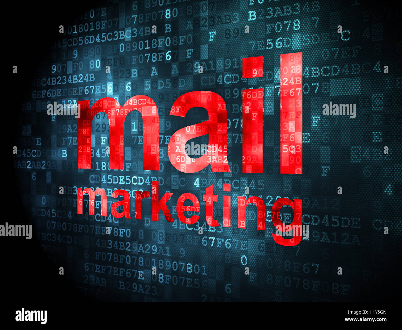 Advertising concept: Mail Marketing on digital background Stock Photo ...