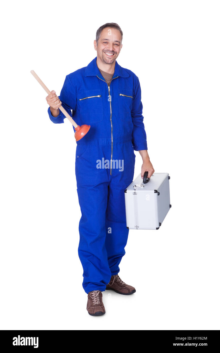 Plumber service tools sink Cut Out Stock Images & Pictures - Alamy