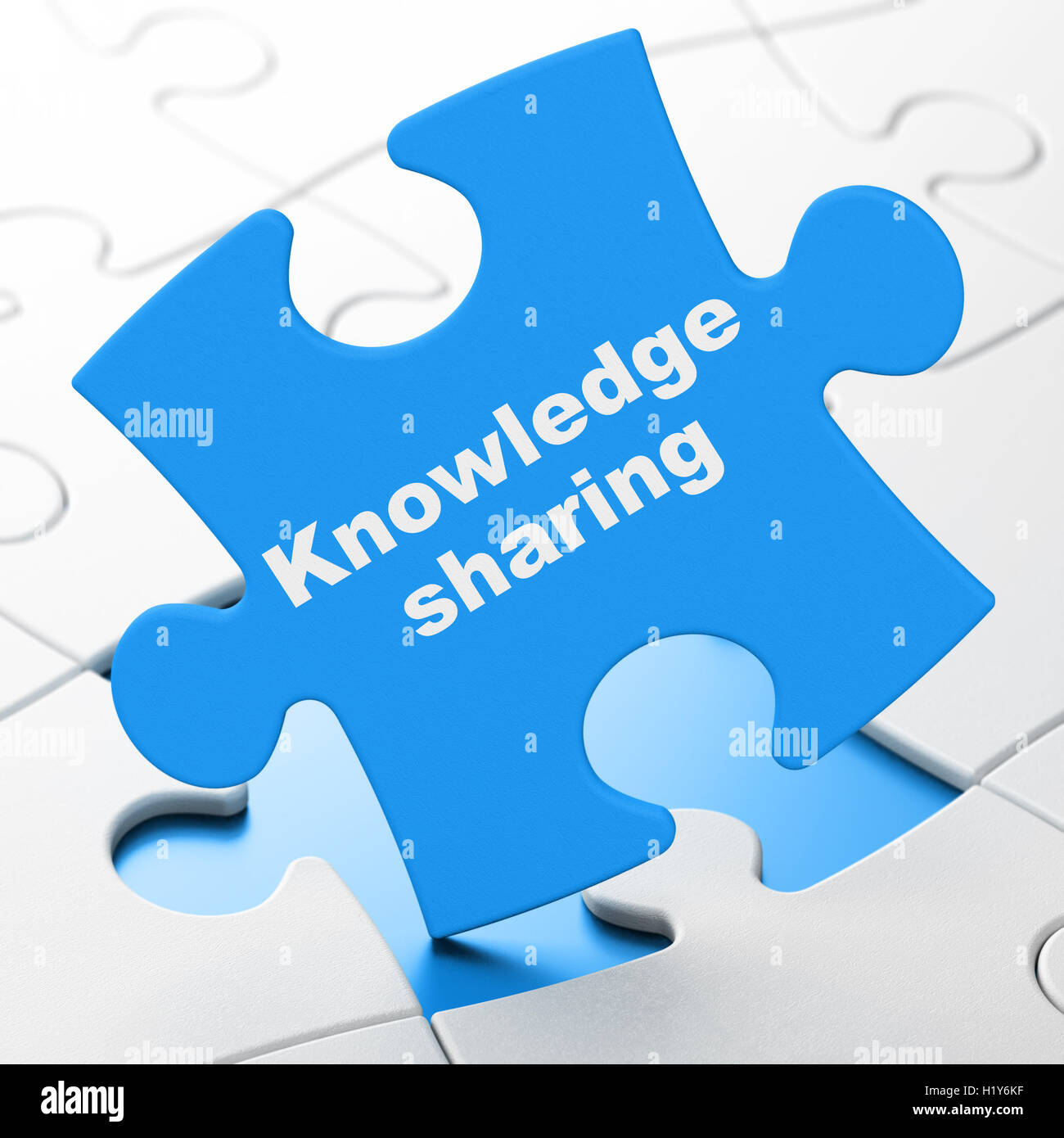 Education concept: Knowledge Sharing on puzzle background Stock Photo ...