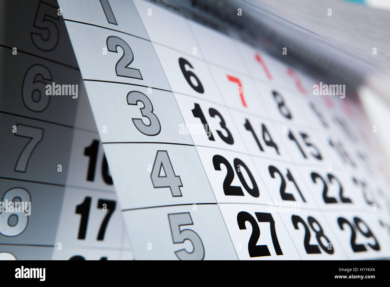 wall calendar calendar with the number of days Stock Photo - Alamy