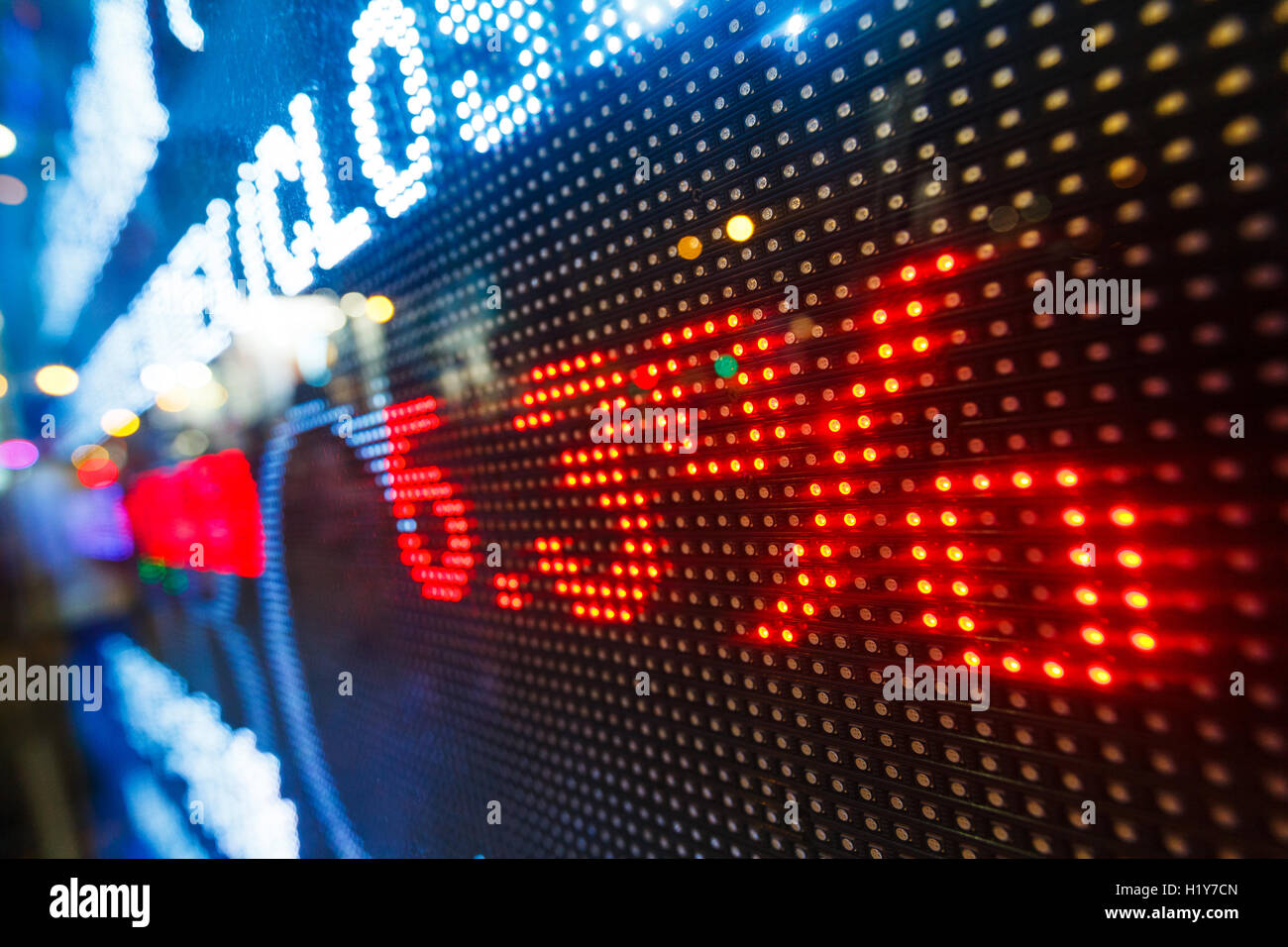Stock market price display Stock Photo - Alamy