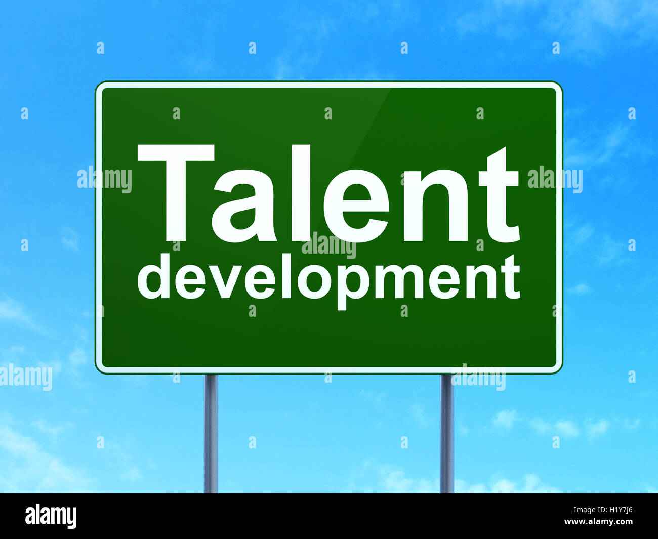 Education concept: Talent Development on road sign background Stock ...