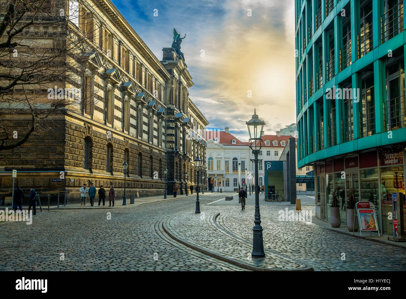 Street of Dresden Stock Photo - Alamy