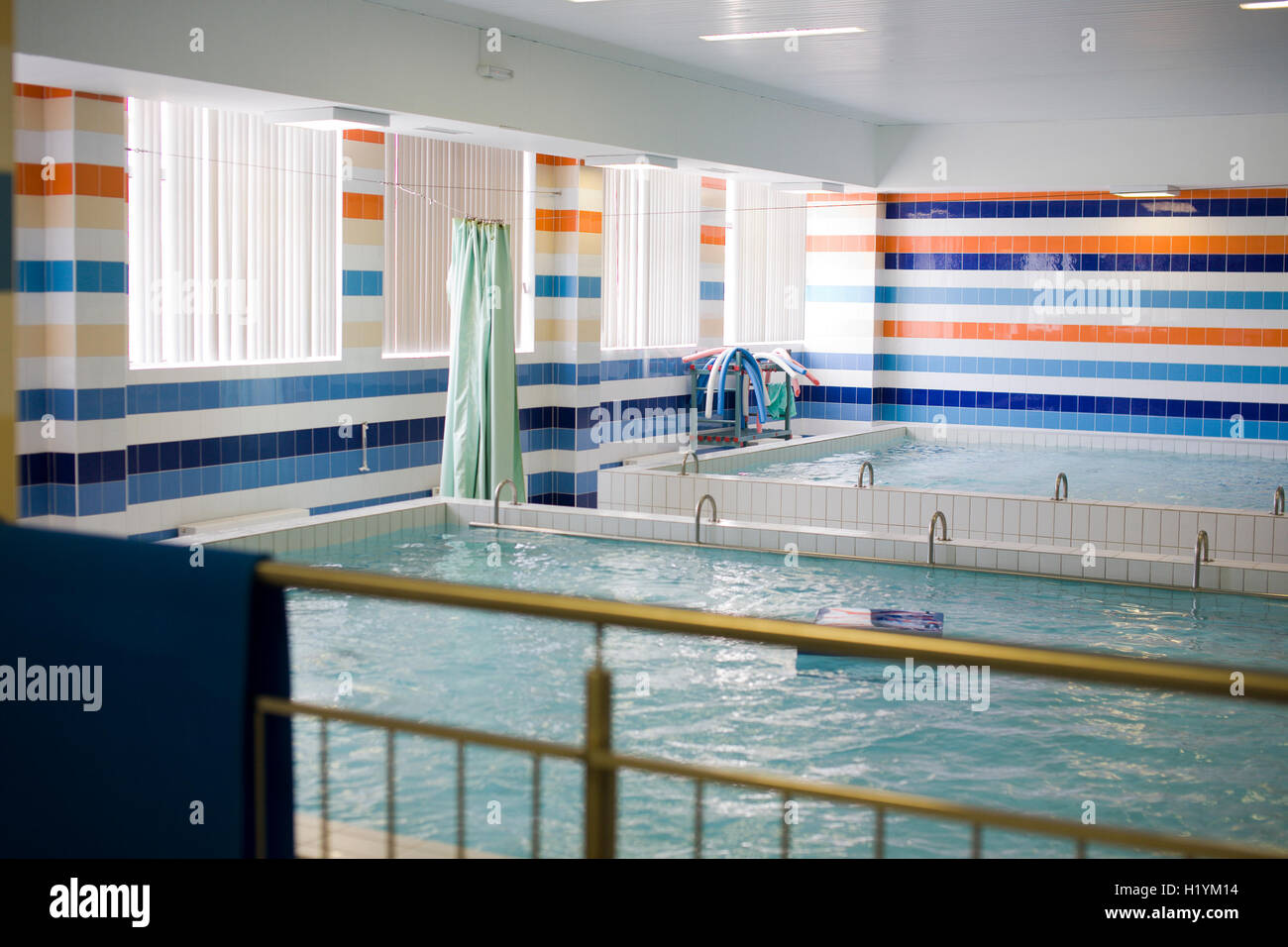 small indoor swimming pool empty, noone sport real life concept Stock ...