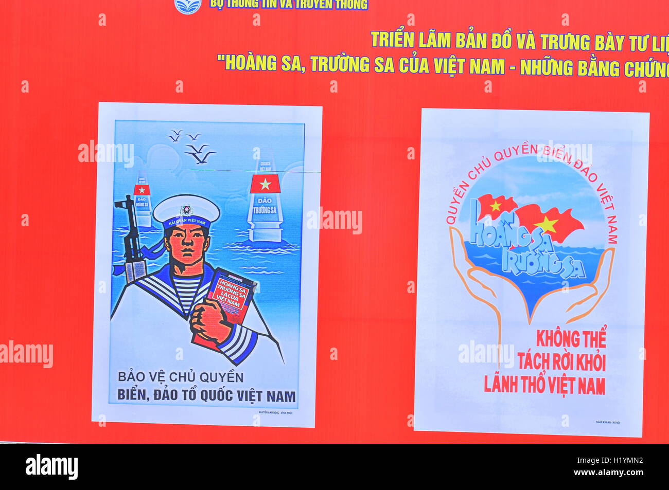 Nha Trang, Vietnam - July 11, 2015: A propaganda poster about ...