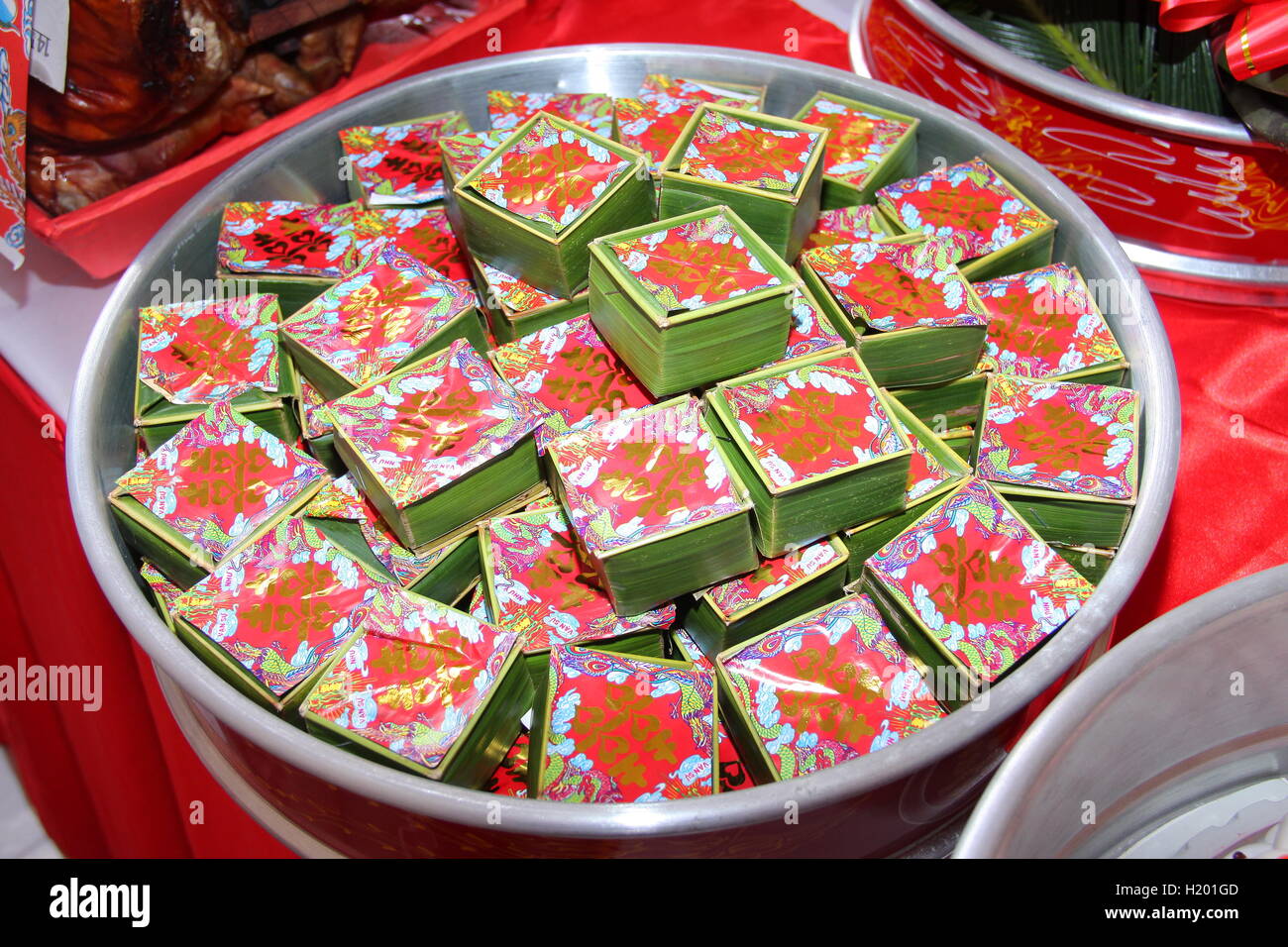 Vietnamese traditional cake tray in a wedding in Vietnam Stock Photo ...