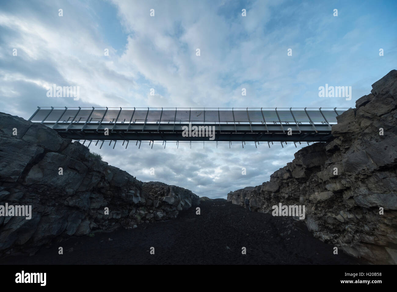 Iceland, Reykjanes, Bridge between continents, Mid-Atlantic Ridge Stock ...