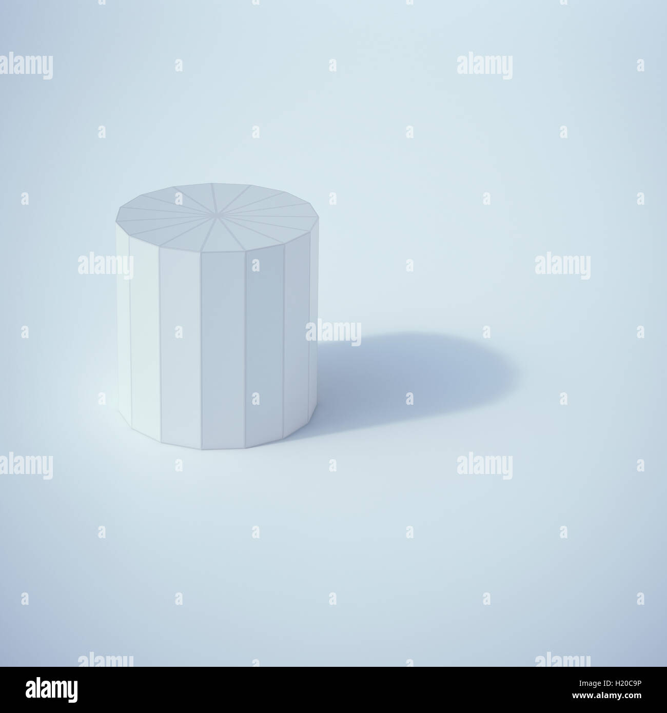 Low poly cylinder, 3D Rendering Stock Photo - Alamy
