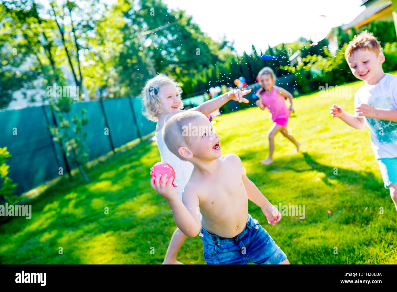 Water bombs child hi-res stock photography and images - Alamy
