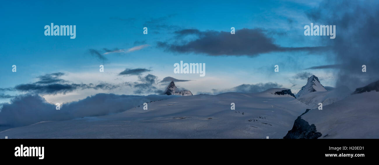 Switzerland, Bertol Hut, Matterhorn and Dent d'Herens Stock Photo - Alamy