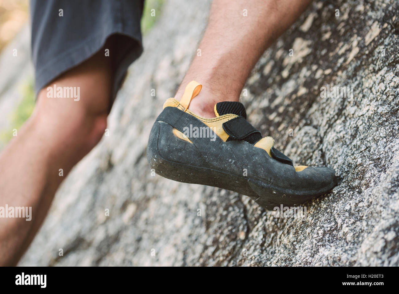 Close-up of the feet of a climber Stock Photo - Alamy
