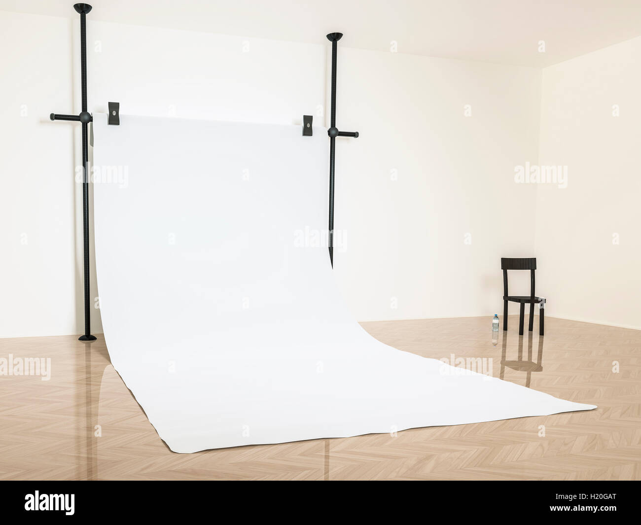 Photographic studio, infinity cove, 3D Rendering Stock Photo - Alamy