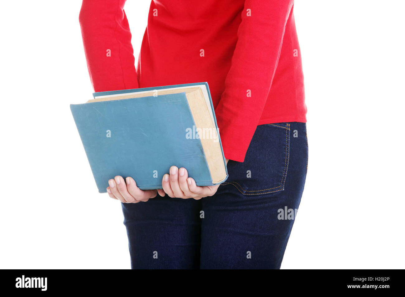 Back view of young student woman Stock Photo - Alamy