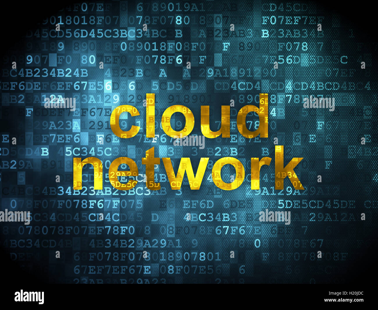 Cloud networking concept: Cloud Network on digital background Stock ...