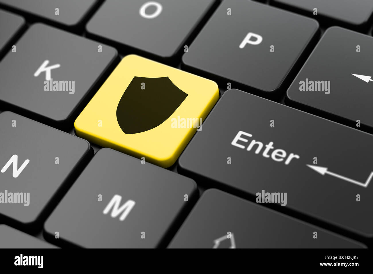 Safety concept: Shield on computer keyboard background Stock Photo - Alamy