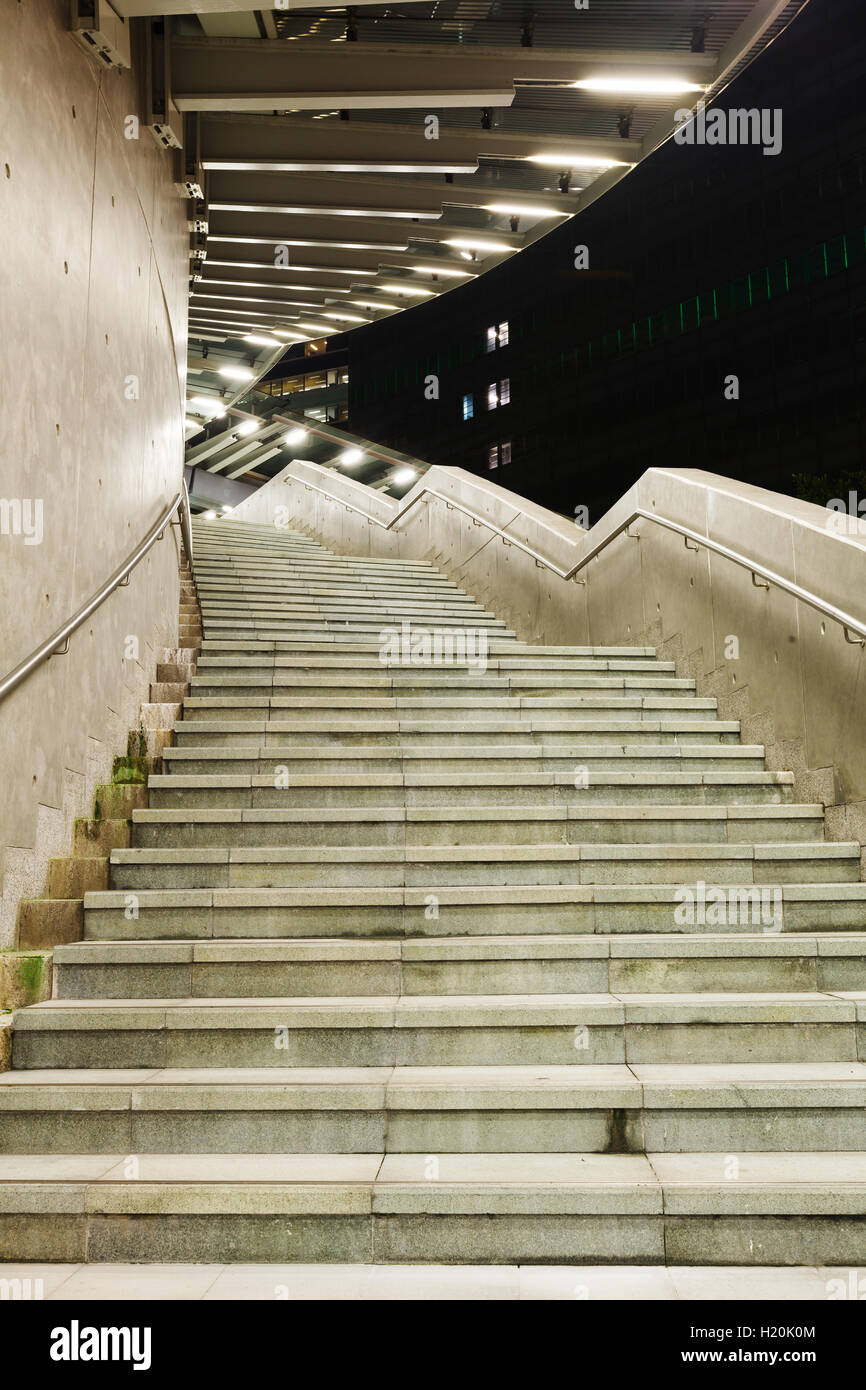 Staircase at night Stock Photo - Alamy